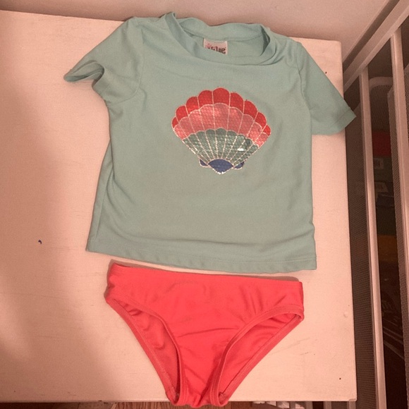 Floatimini | Swim | Floatimini 3t Swim Rashguard Set Mint And Coral ...
